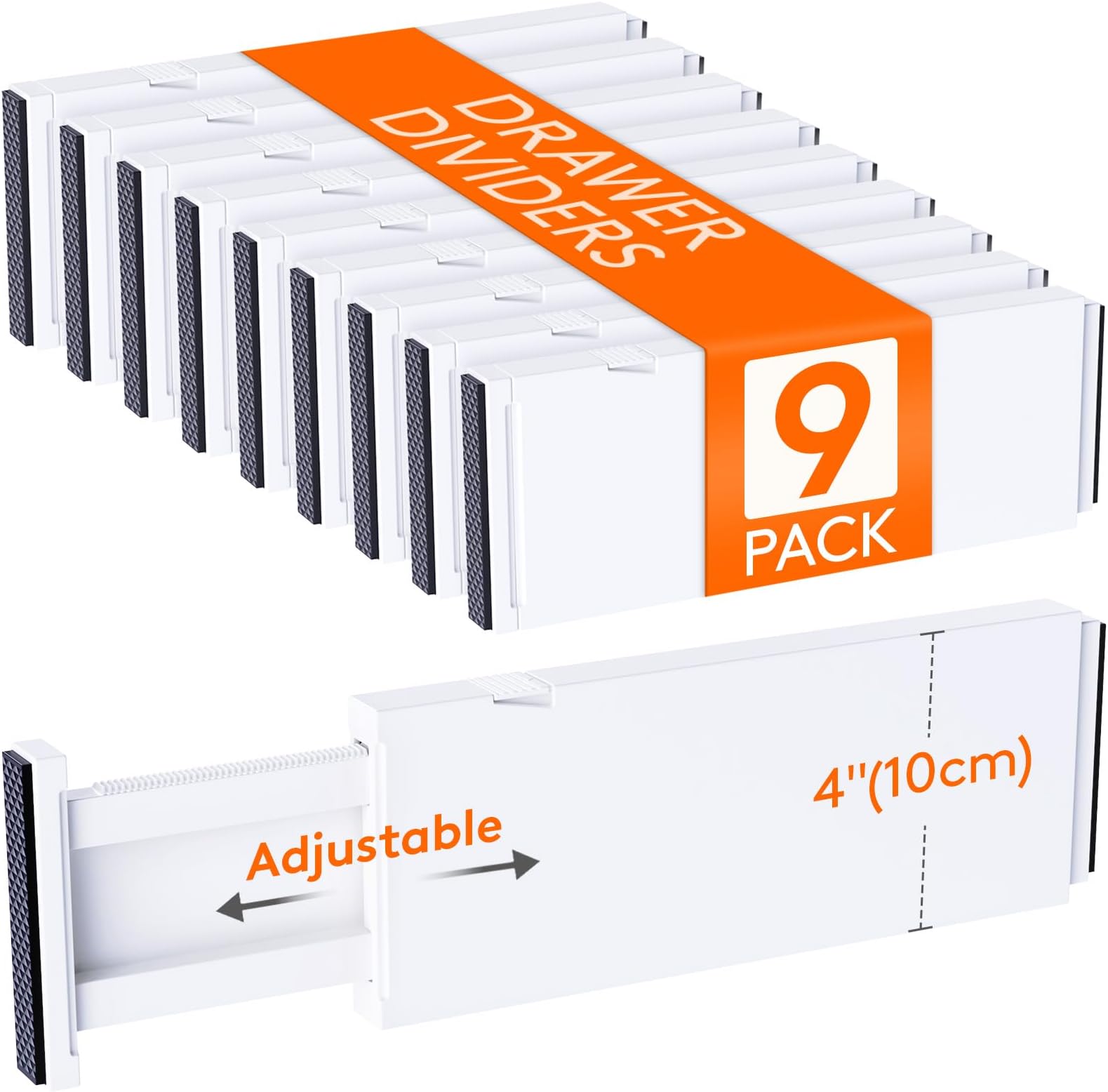 Amazon.com: Hoteam 18 Pack Drawer Dividers Organizer Adjustable ...