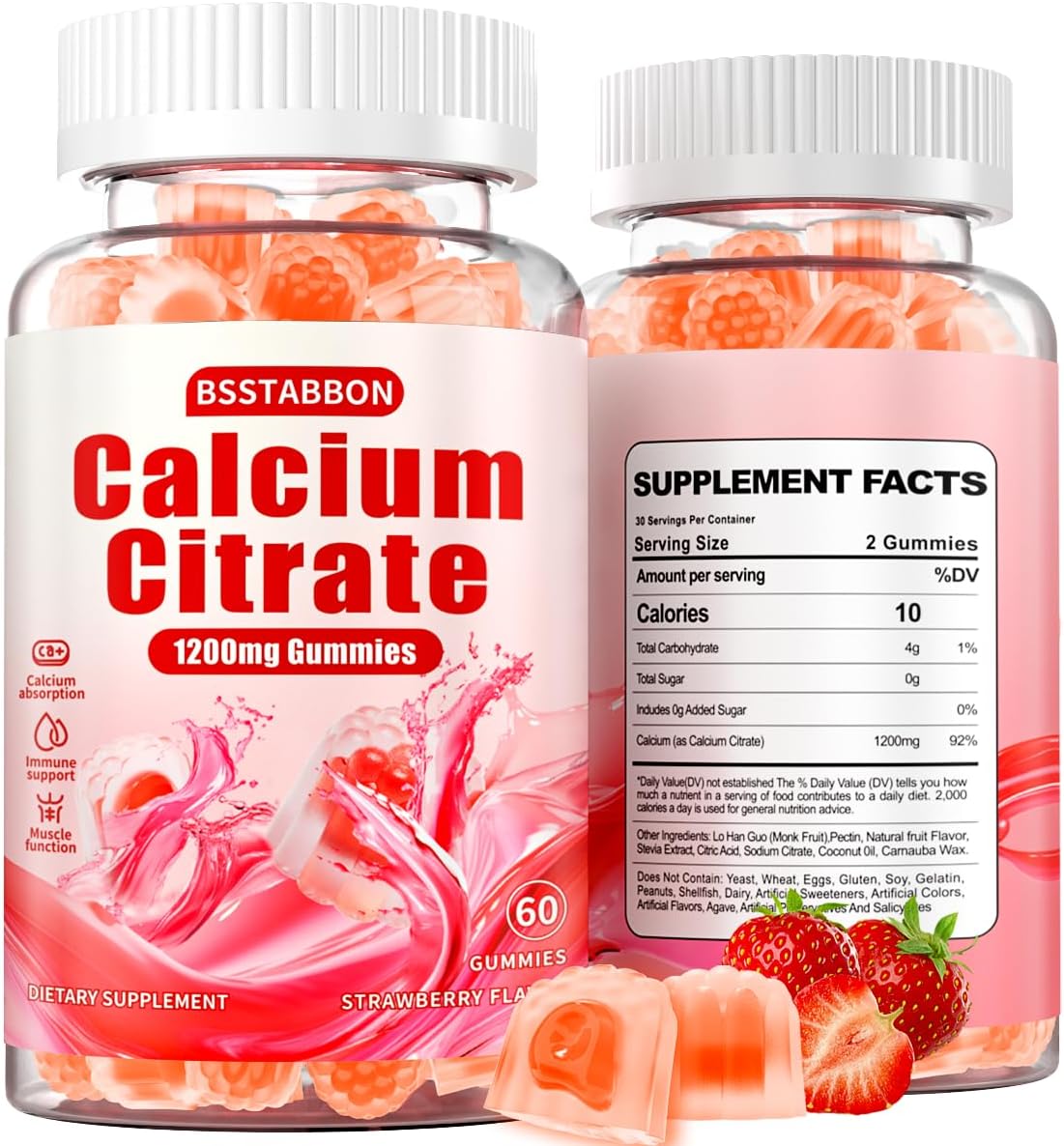 Amazon.com: Calcium Citrate Supplement Gummies for Adult: Women & Men ...