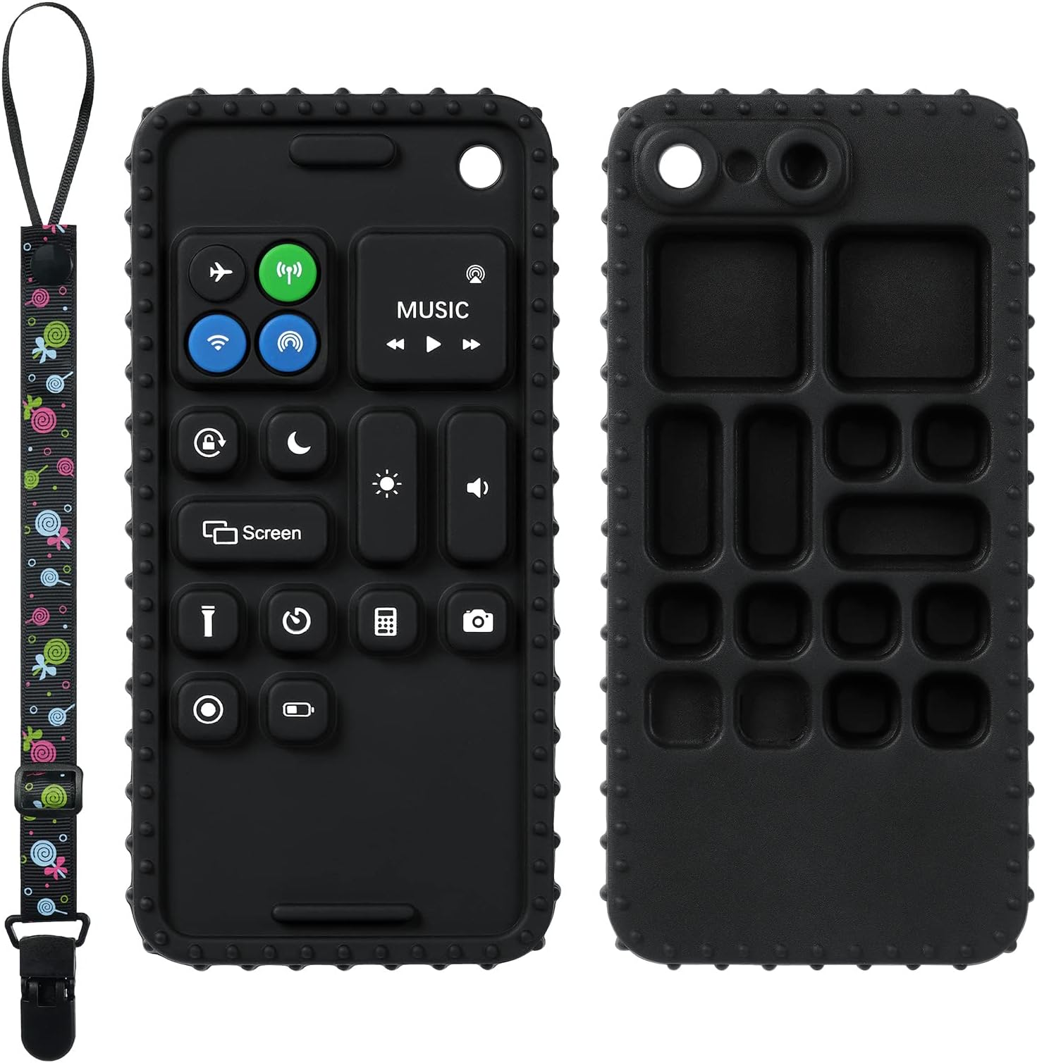 Amazon.com : Aolso Silicone Baby Teething Toys, Cell Phone Teether Toys ...