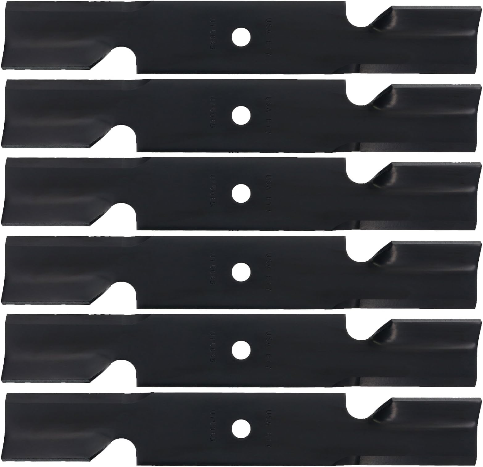 Amazon.com : USA Mower Blades (6 CMB185BP Toothed Extra High Lift Blade ...