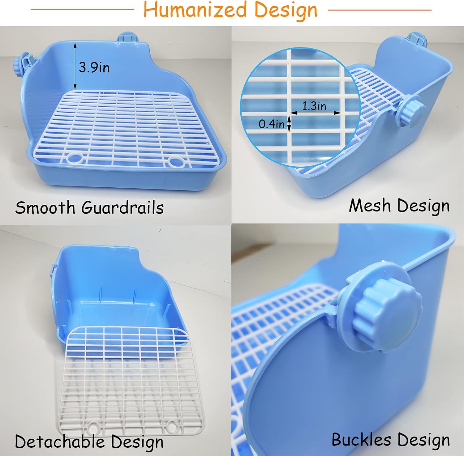 Rabbit Litter Box For Cage Bunny Corner Litter Bedding Box Small Animal ...