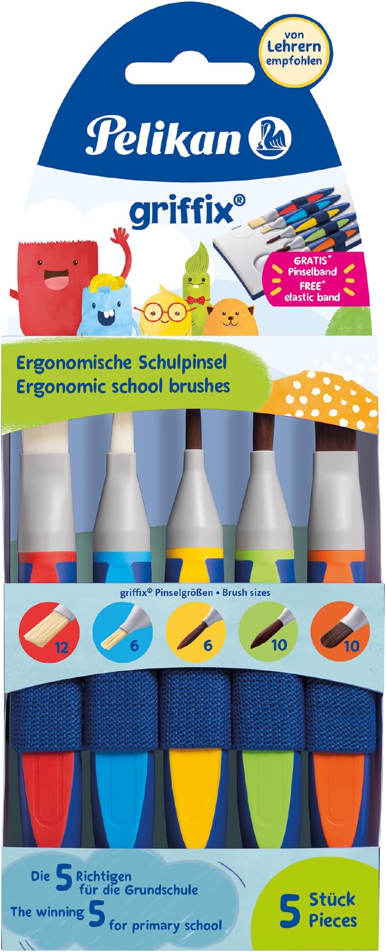 CRLLDPM 4 Stück Kinder Pinsel Set, Malpinsel Kinderpinsel Set Pinsel ...