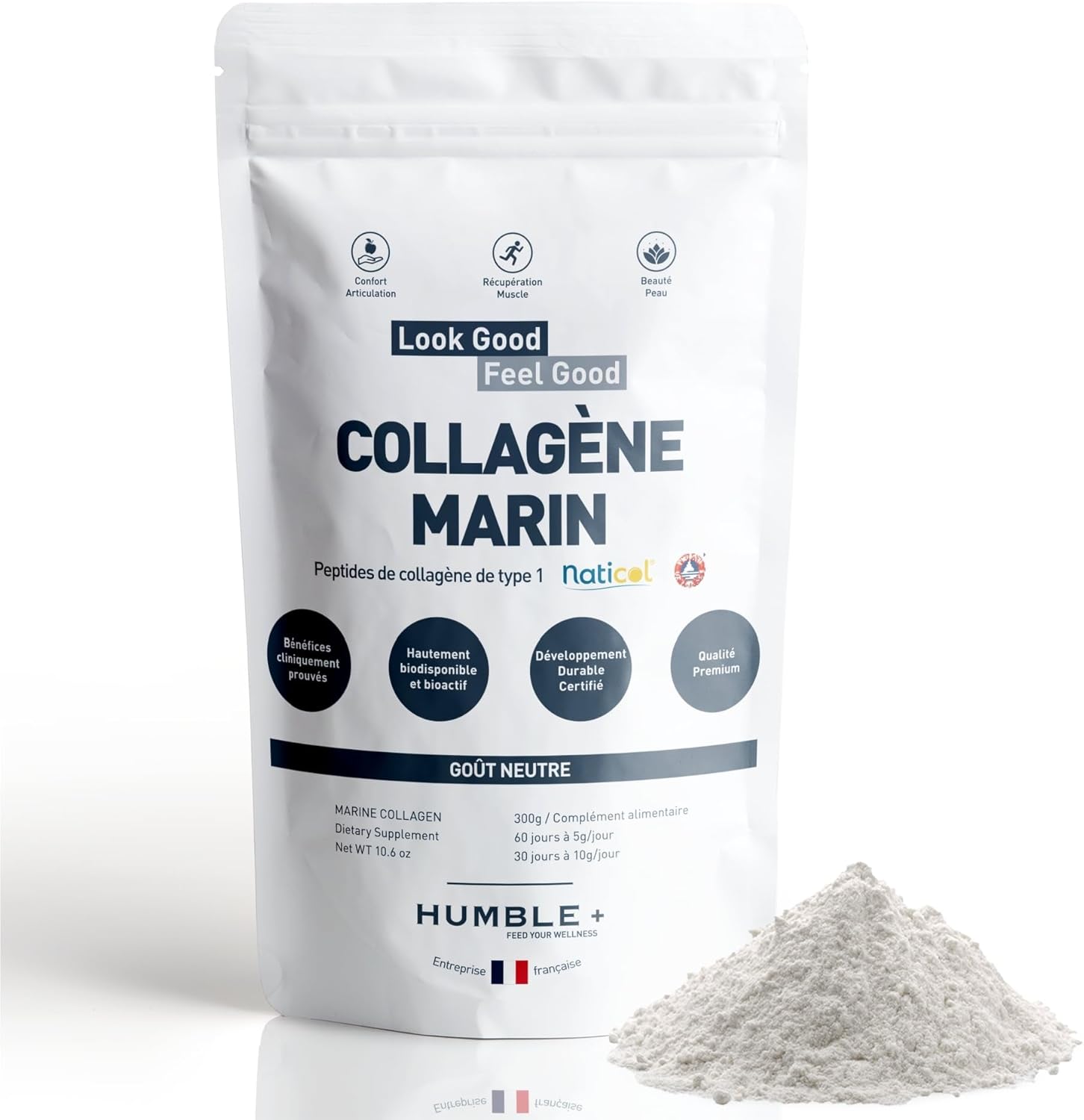 Collagène Marin Naticol® en poudre - Sachet de 300g - Goût Neutre ...