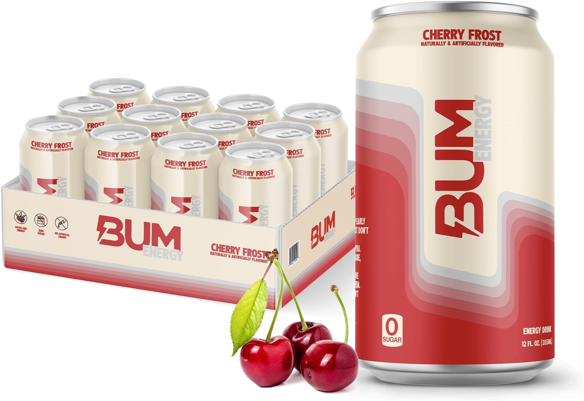 Amazon.com : BUM Sugar-Free Energy Drink, Cherry Frost - Lightly ...