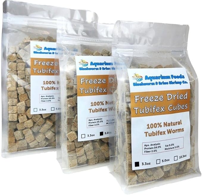 Amazon.com : Aquatic Foods Inc. Tubifex Worm Cubes, Floating Freeze ...