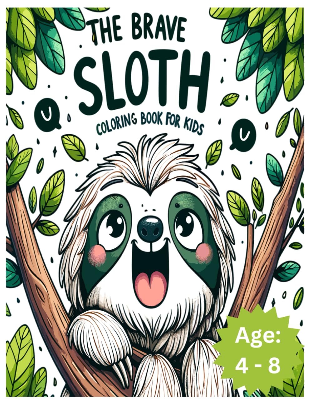 The Brave Sloth Coloring Book for Kids Age: 4-8: Hoffmann, Sven ...