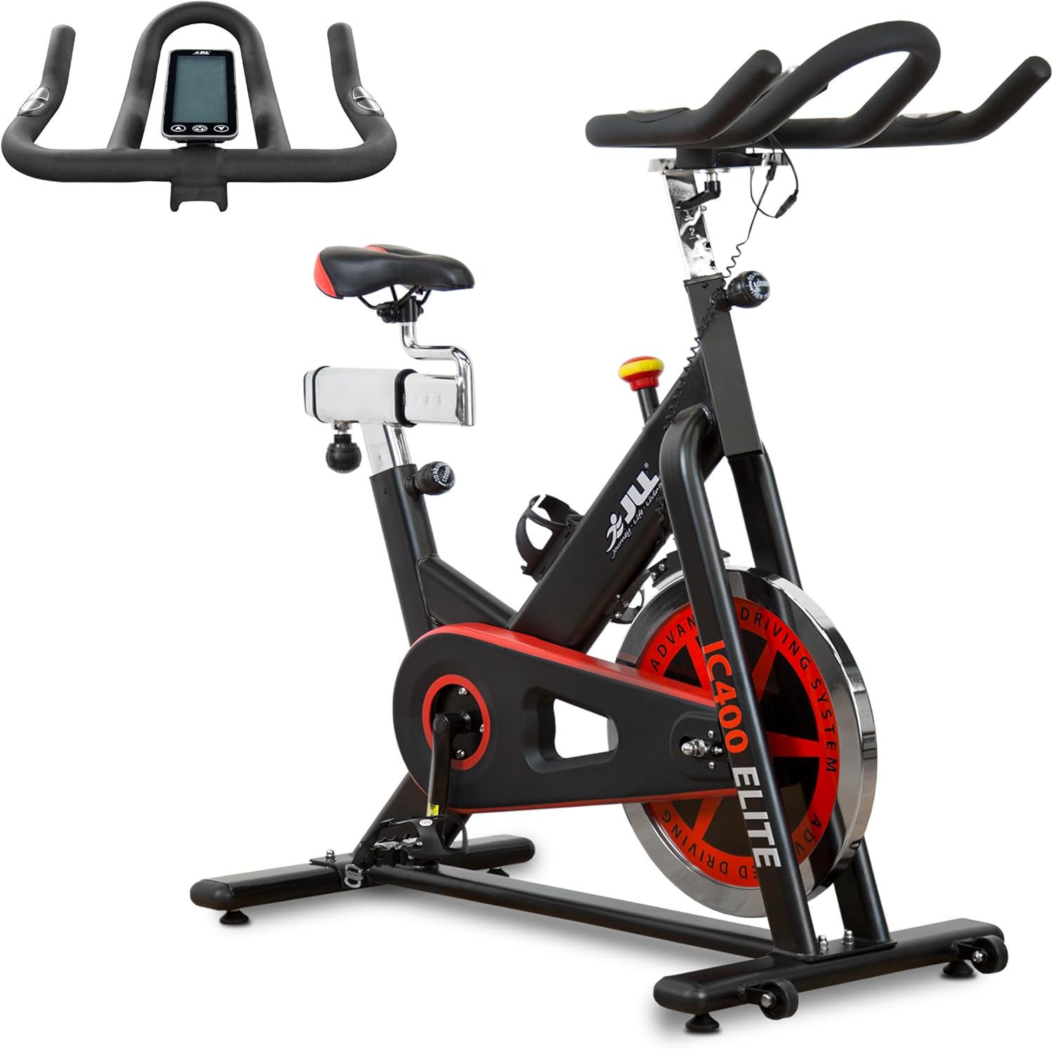 JLL IC400 ELITE Indoor Bike, Direct Belt Driven Exercise Bike For Home ...