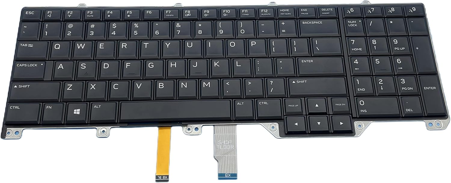 Amazon.com: Laptop Replacement Keyboard for Dell Inspiron: 17R N7110 ...