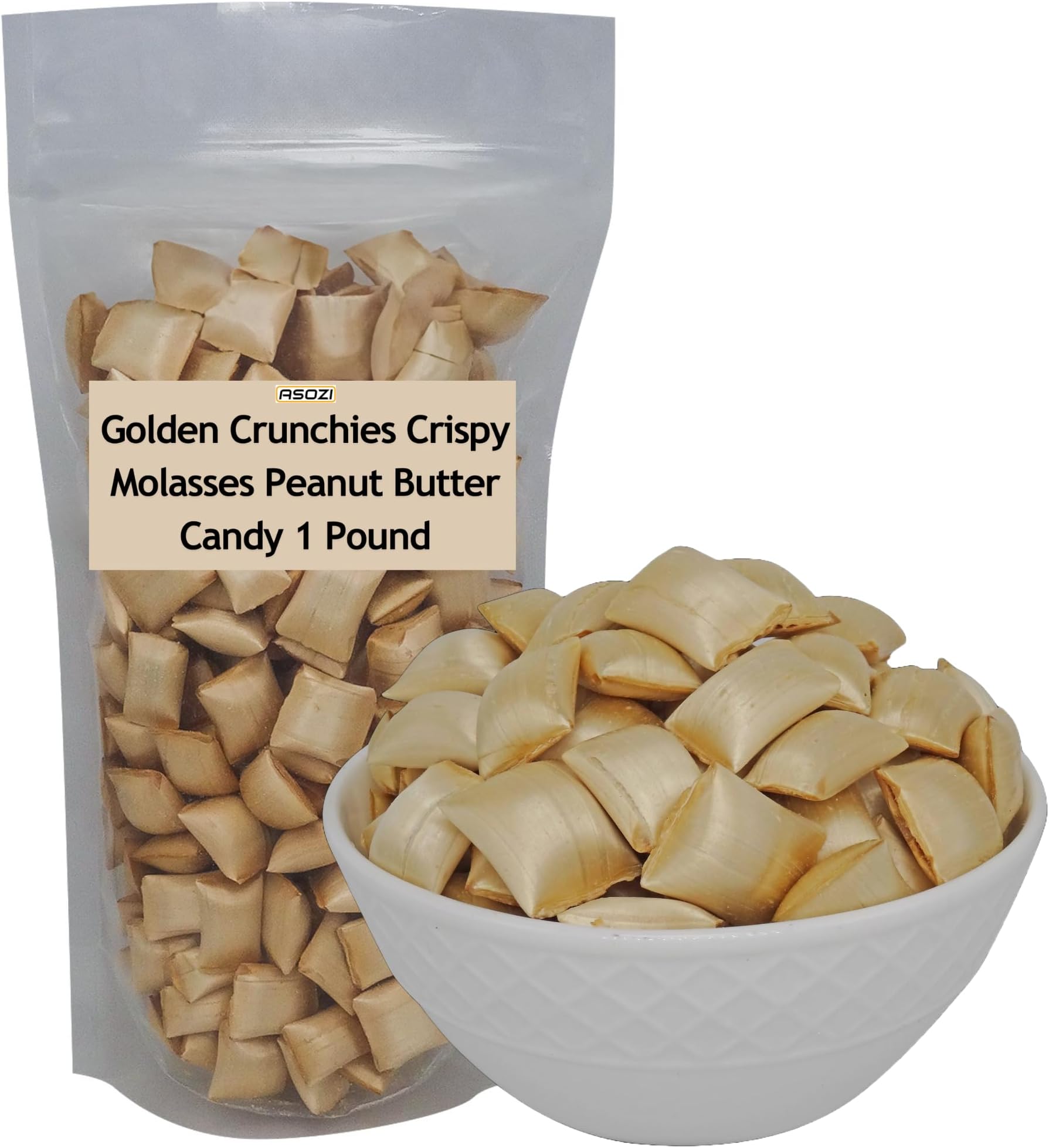 Amazon.com : Golden Crunchies Molasses Peanut Butter Candy 2 pounds ...