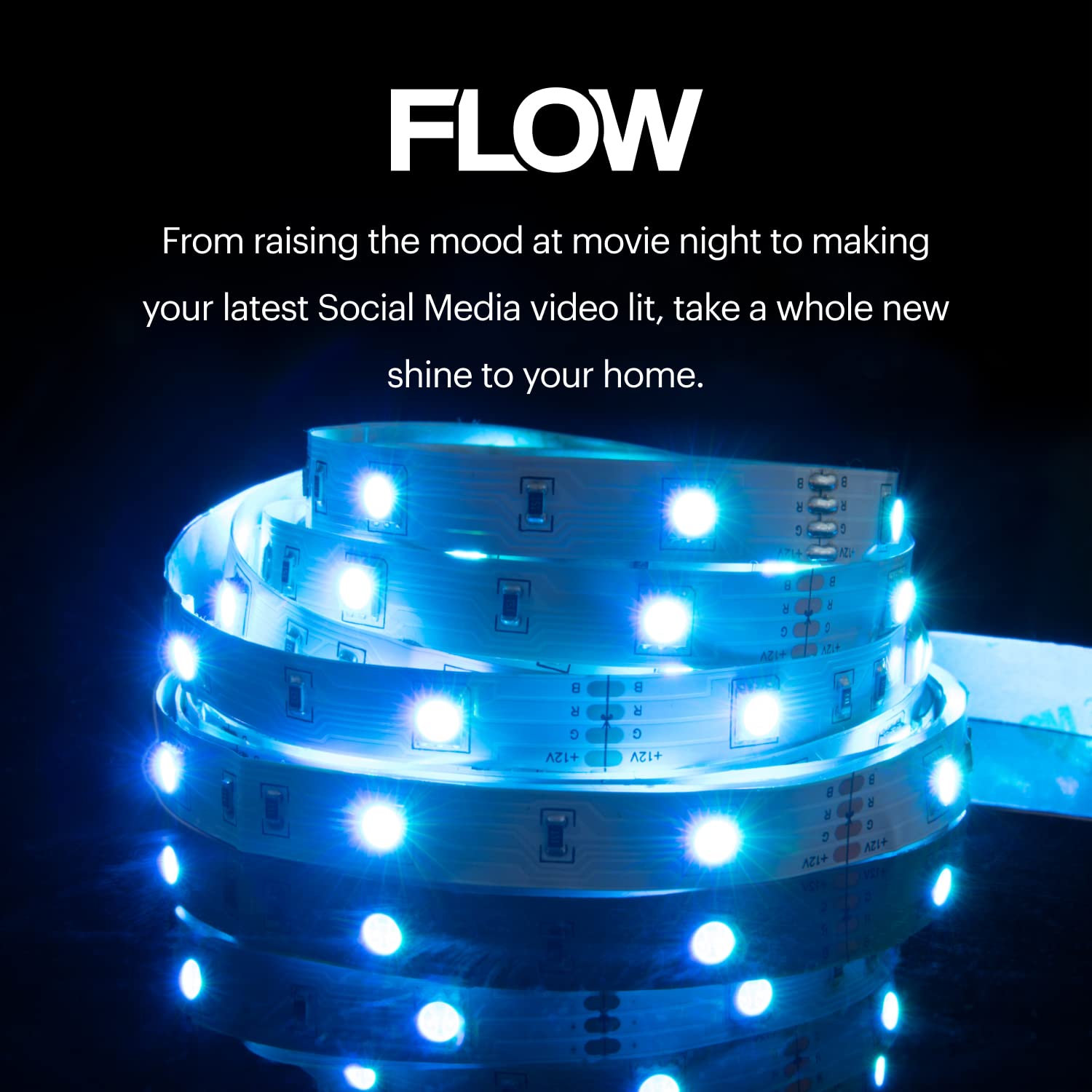 Snapklik.com : Amber Flow LED Light-Up Strips, 64-Foot Long Strip, RGB ...