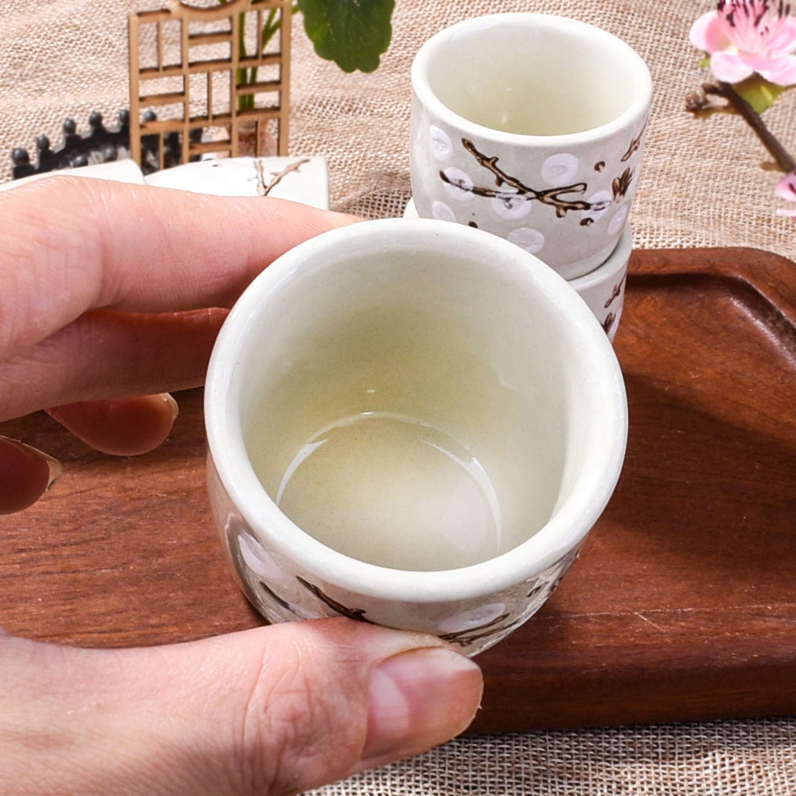 Snapklik.com : Whitenesser Japanese Ceramic Sake Cups Set Of 6