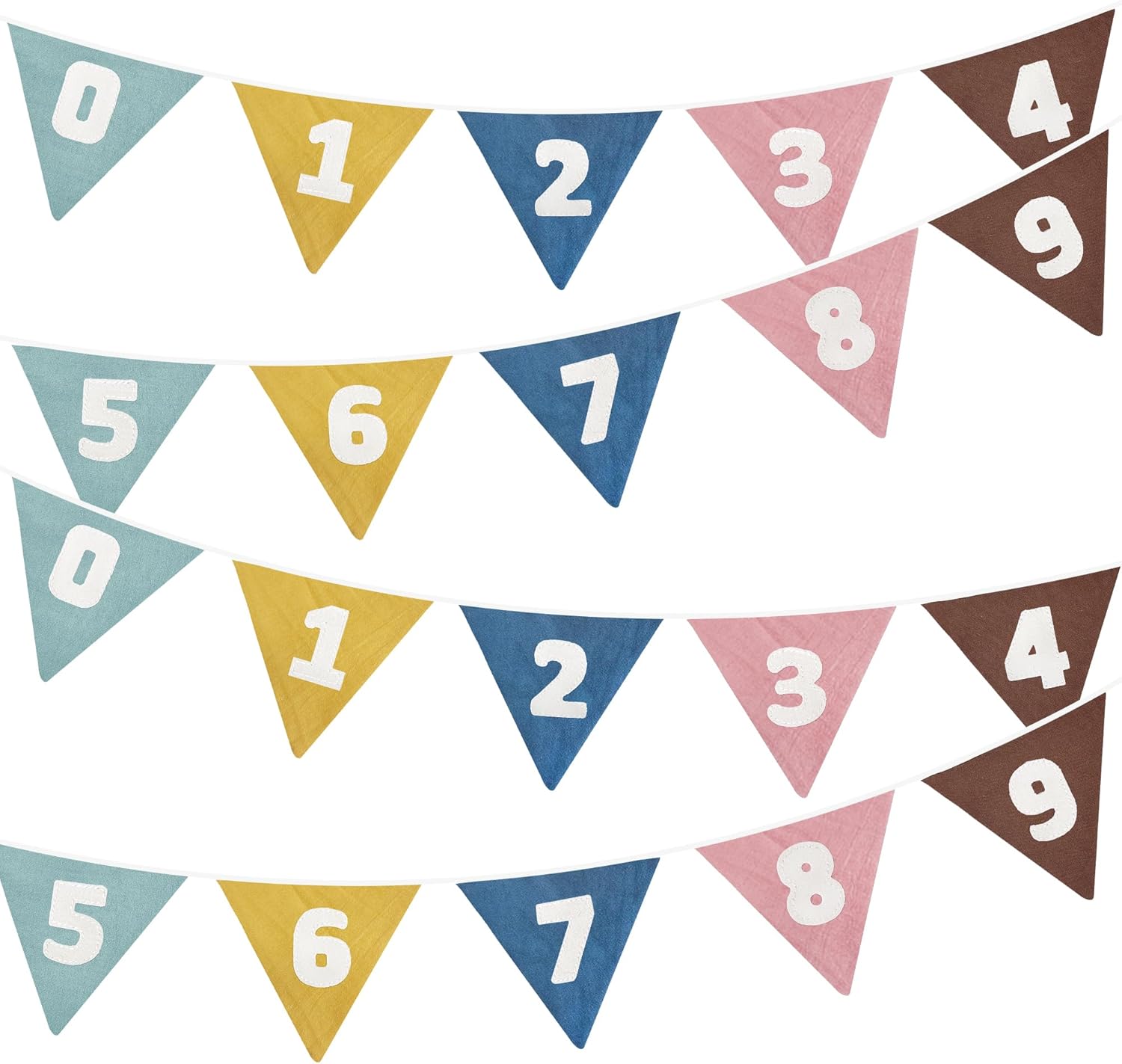 Amazon.com: 2 Sets of Retro Colored Pennant Banner 20Pcs Nursery ...