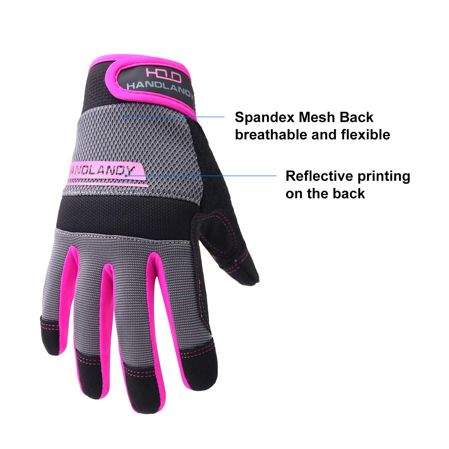 Women Utility Work Gloves, UltraLight Safety Work Gloves with Extensive ...