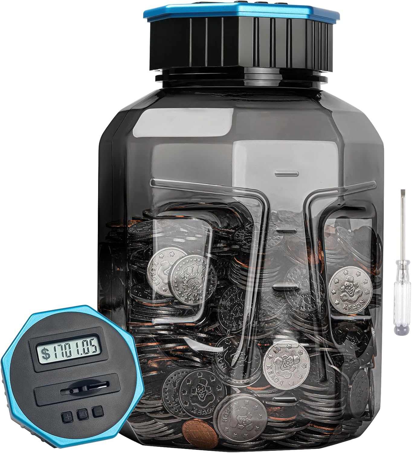 Amazon.com : X-Large Piggy Bank for Adults Kids, Vcertcpl Digital Coin ...