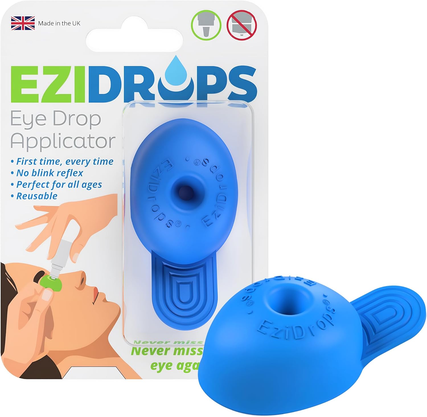 EziDrops Eye Drop Dispenser - Suitable for Nozzle Head Bottles Only ...