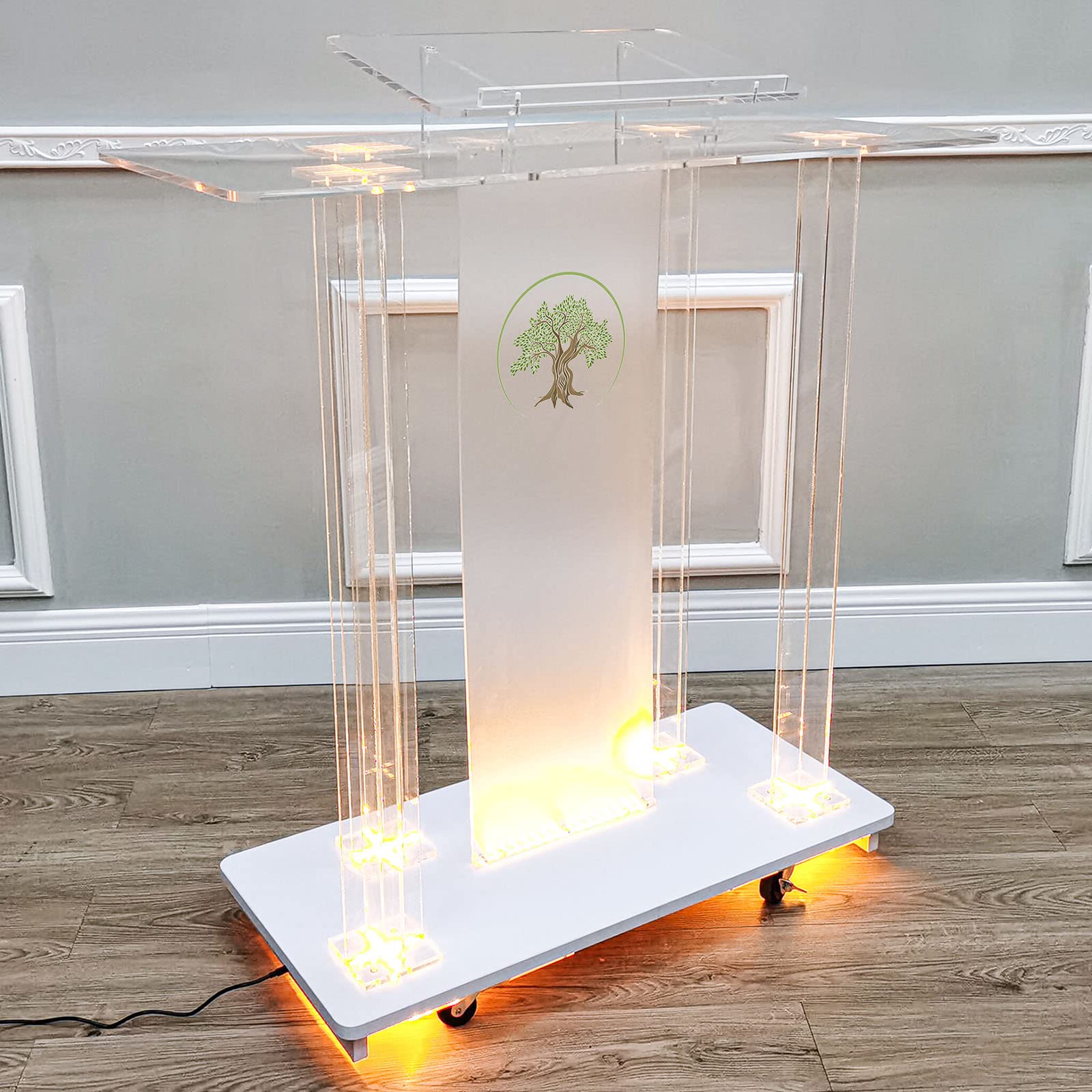 Dgleyuik Portable Podium Rolling Podium Lecterns And Podiums Portable ...