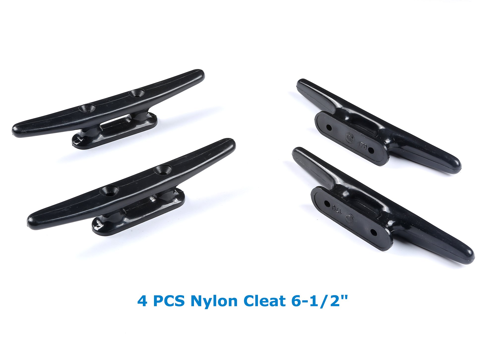 Snapklik.com : Boat Cleat Dock 4 Inch Nylon Cleats Kayak Black 4 Pack
