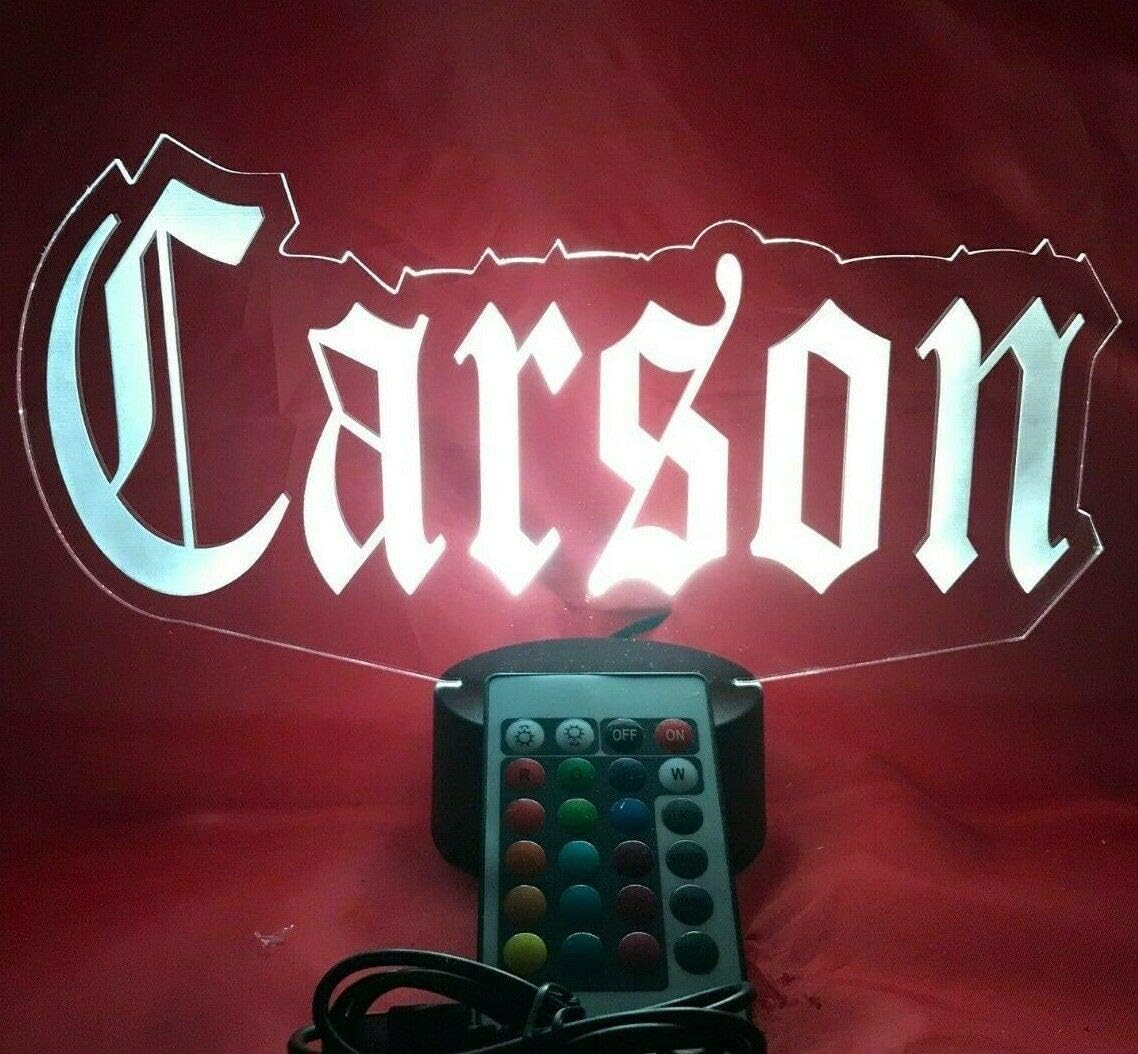 MIRROR MANIA Name Light Up Lamp Any Name Shape LED Personalized Create ...