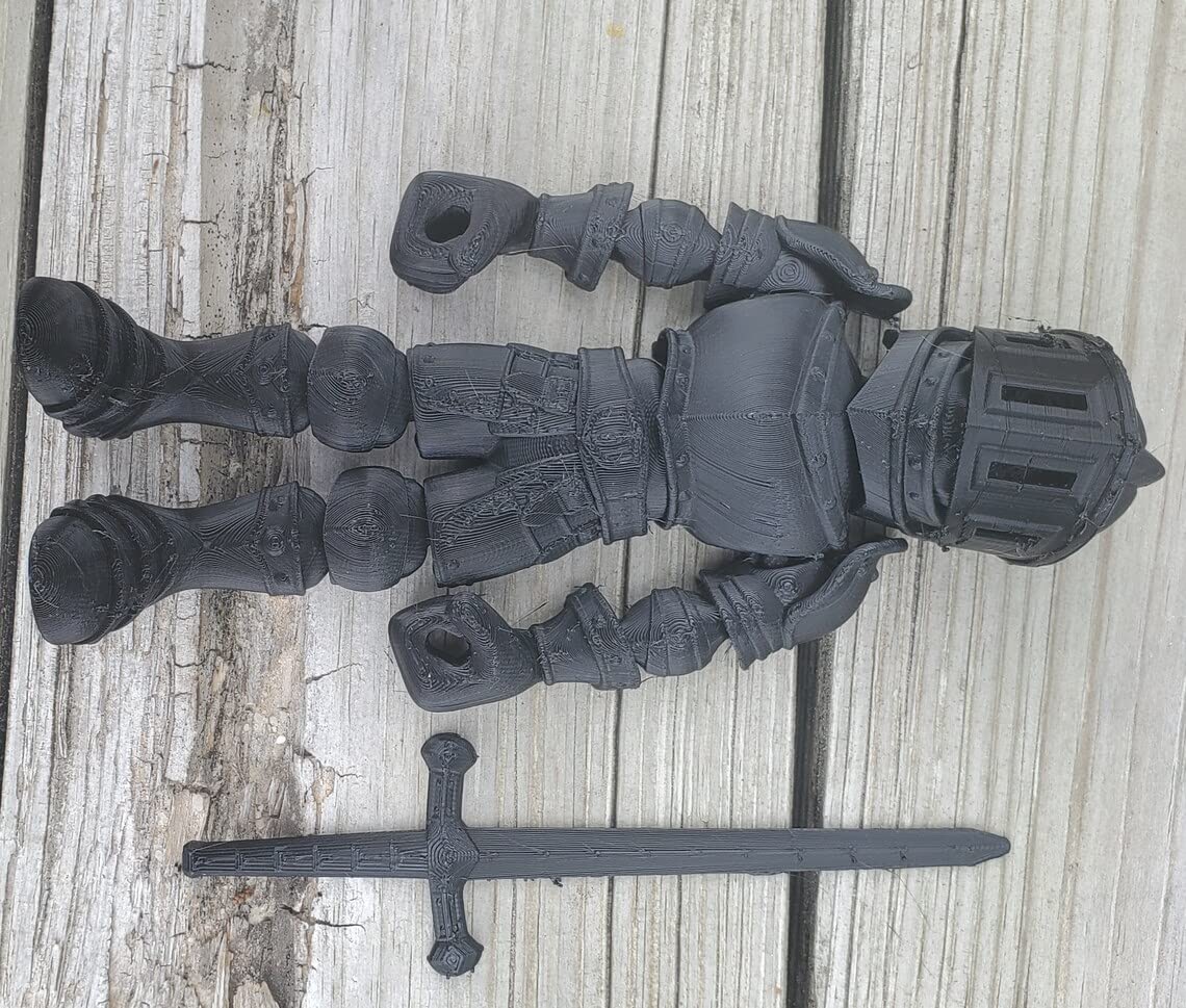 Buy 3Dreams4U Flexible Knight Fidget Toy with Movable Visor Sword 3D ...