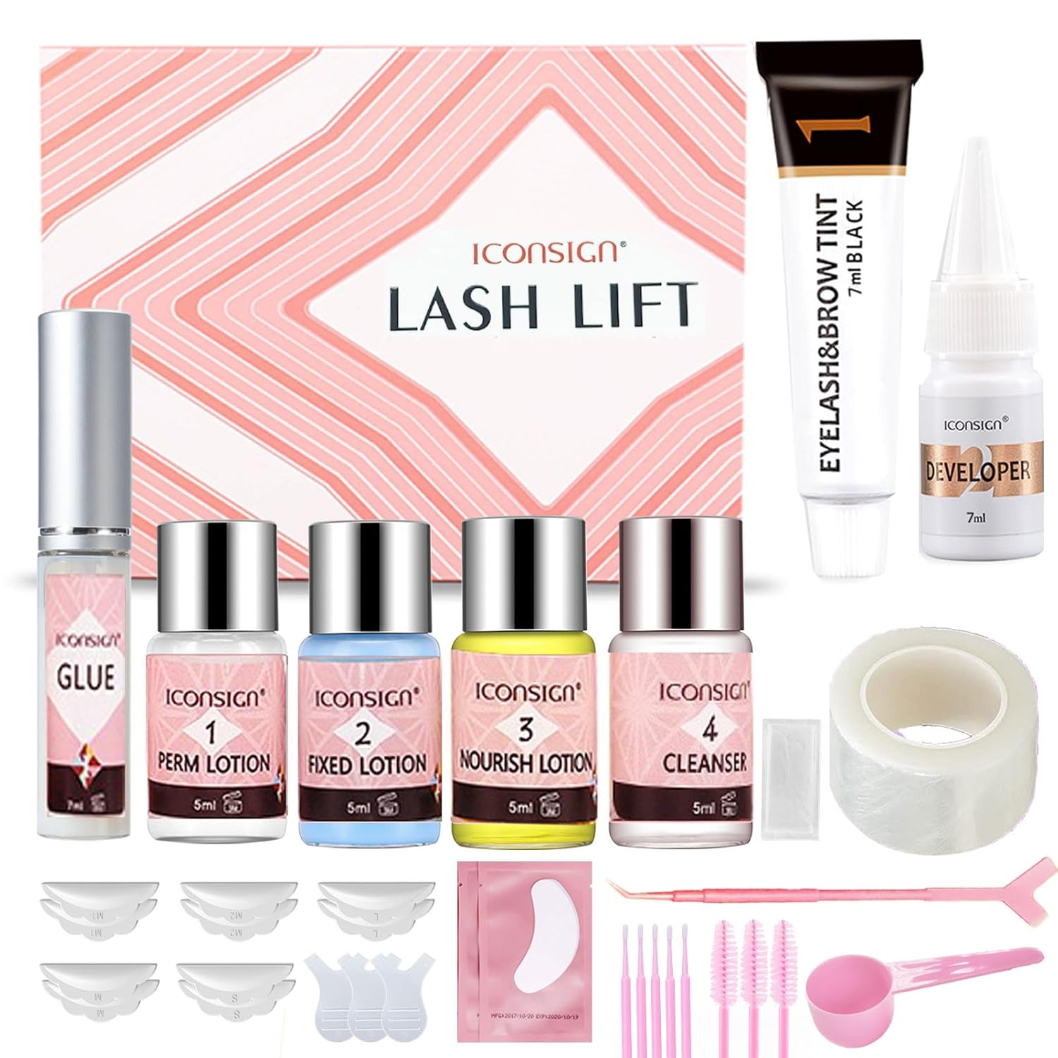 Amazon.com : Lash Lift and Black Kit, 4 In 1 Salon Grade Eyelash Perm ...