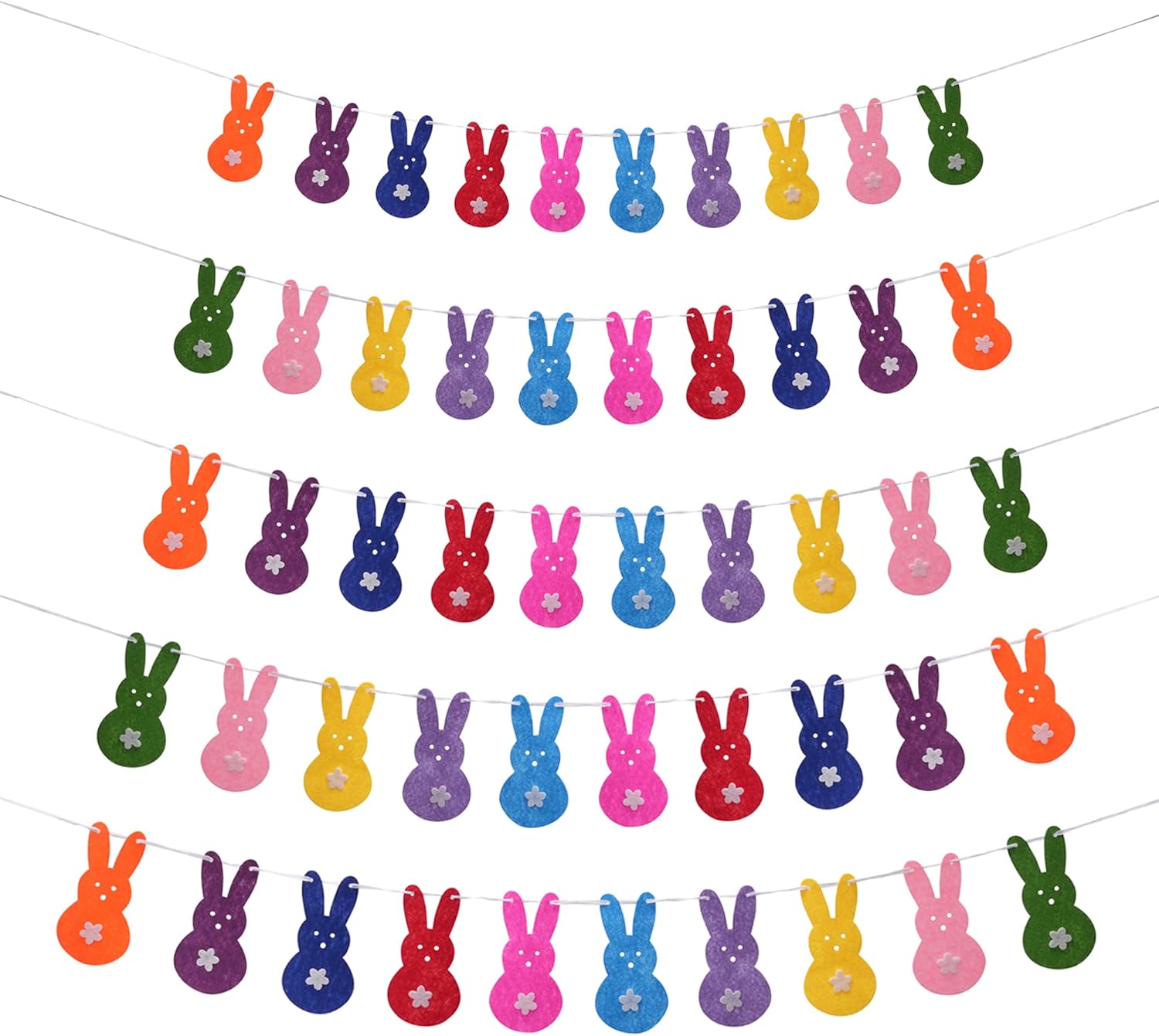Amazon.com: 5PCS Easter Bunny Banner Party Decorations, Peeps Bunny ...