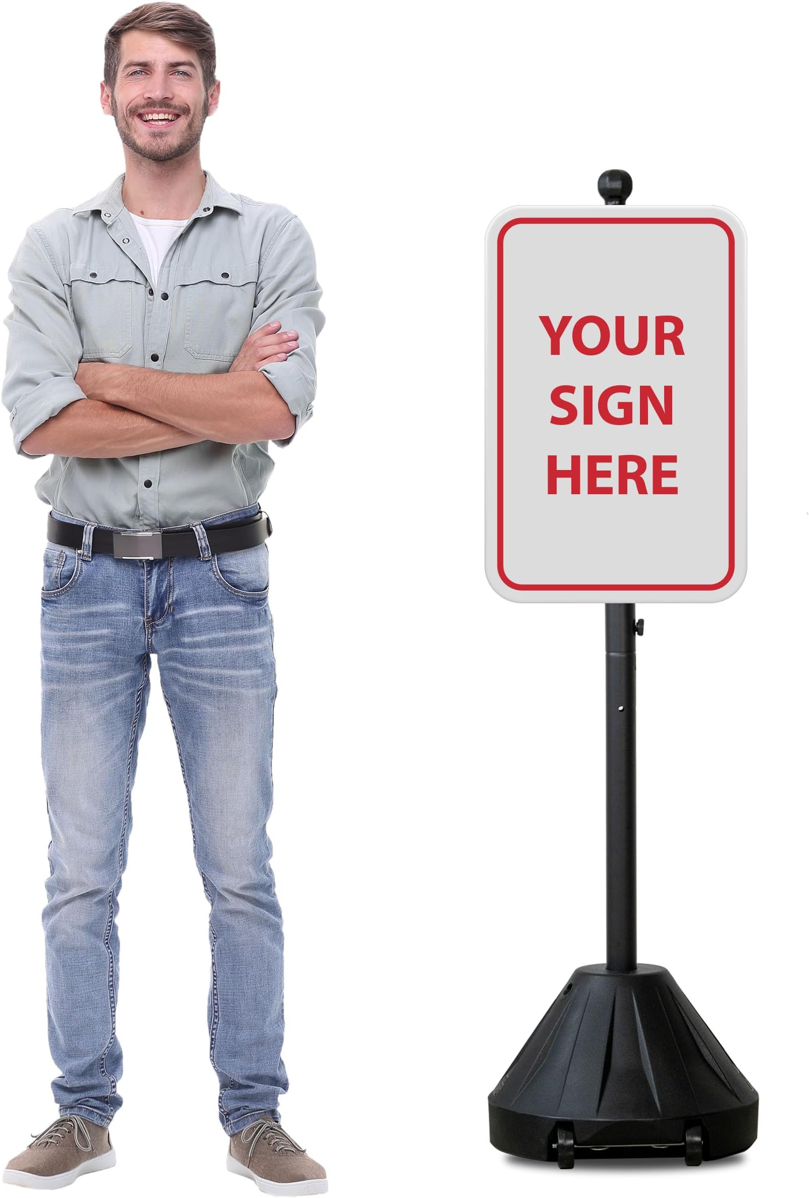 Amazon.com : Rugged Blue 60” Grip N Tip Portable Sign Holder with ...