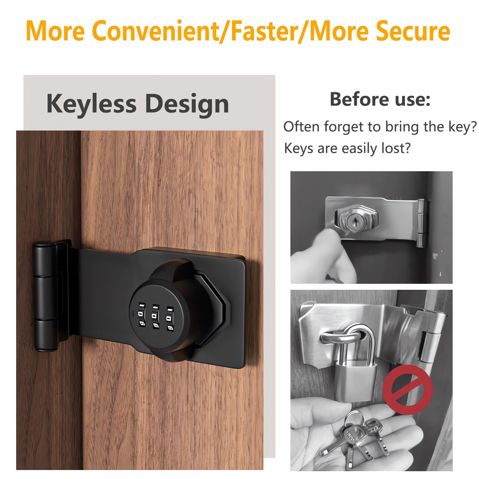Snapklik.com : 90 Degree Barn Door Lock And Latch - Right Angle Sliding ...