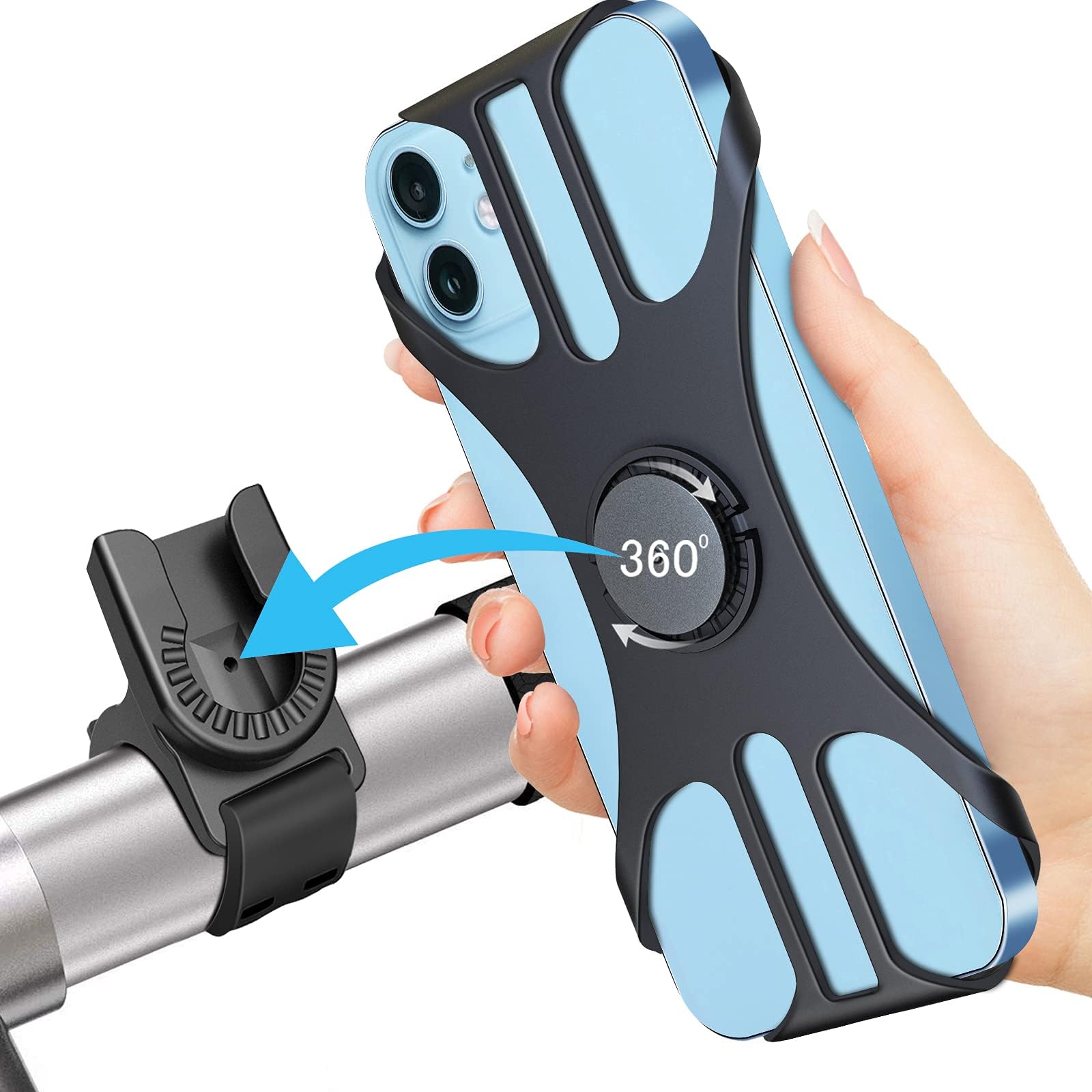 EPILUM Support Téléphone Vélo & Moto Universel Rotatif à 360° Support ...