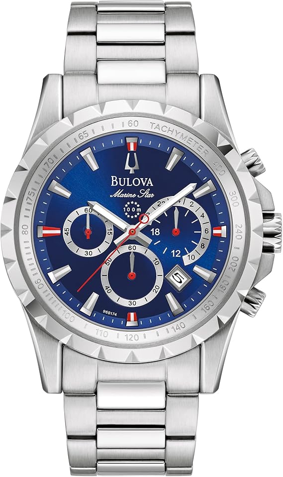 Amazon.com: Bulova Men’s Marine Star 6-Hand Quartz Chronograph ...