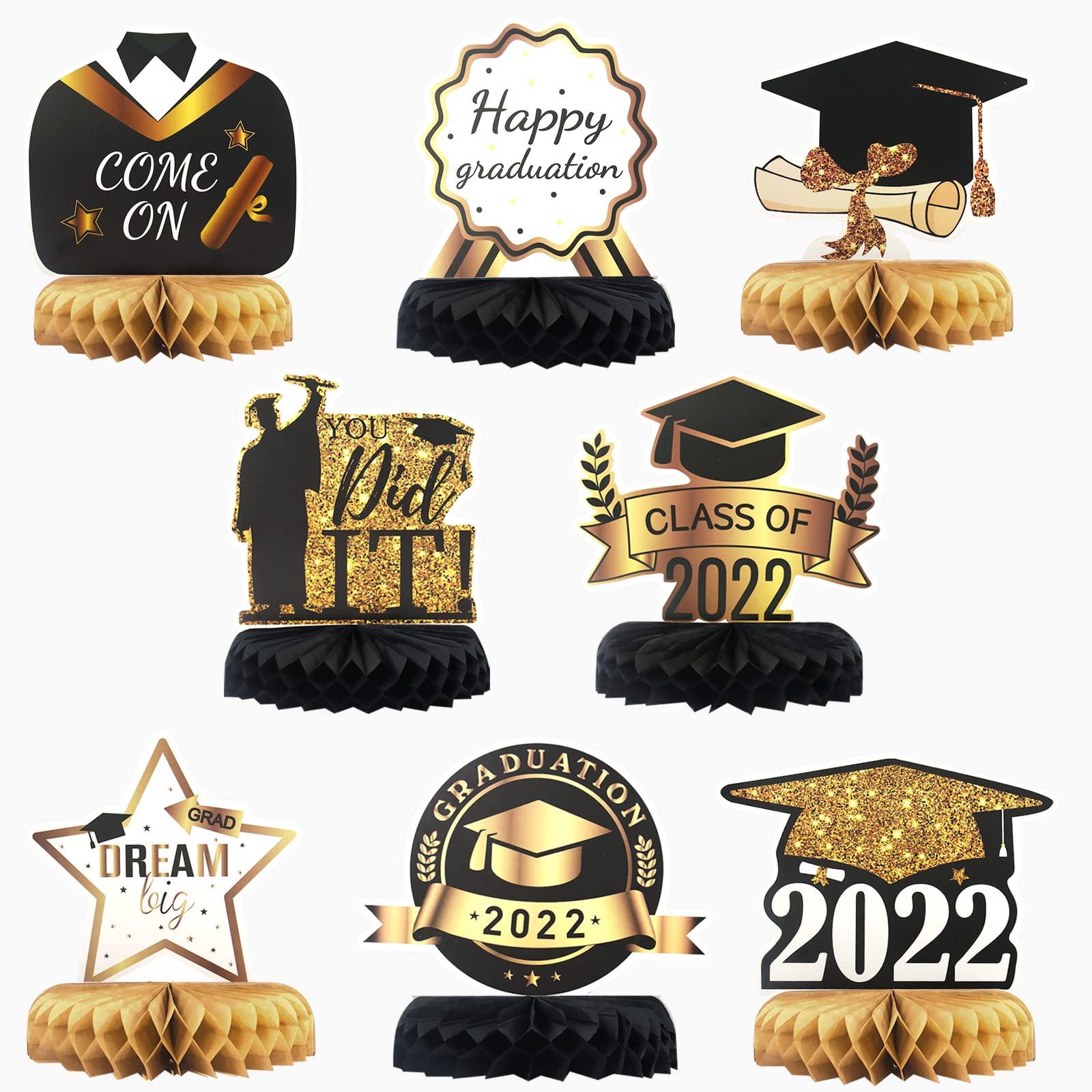 Buy 2022 Graduation Party Decorations Congrats Grad Honeycomb ...