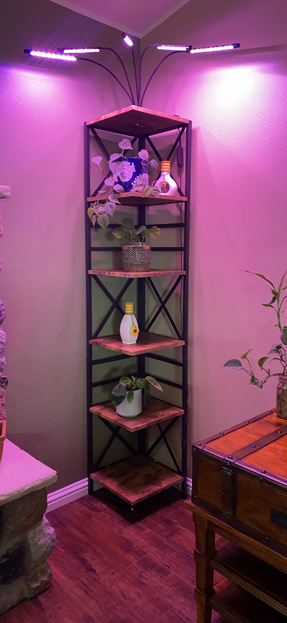 $23/mo - Finance HOMISSUE 6 Tier Industrial Corner Shelf Unit, Tall ...