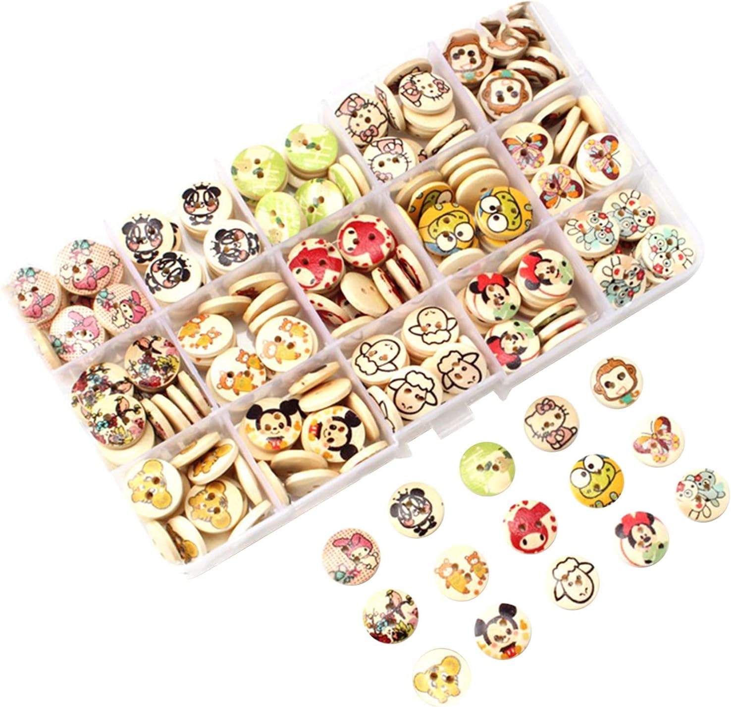 The Bead and Button Box - 10 Randomly Mixed Colours Hedgehog Design ...