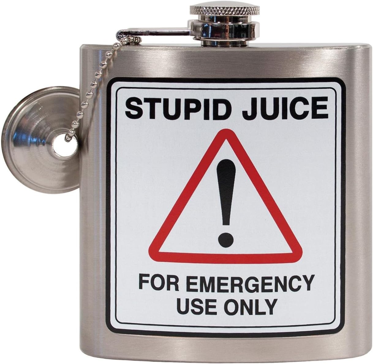 Amazon.com | Laid Back Stupid Juice Stainless Steel Flask, 6-Ounce ...