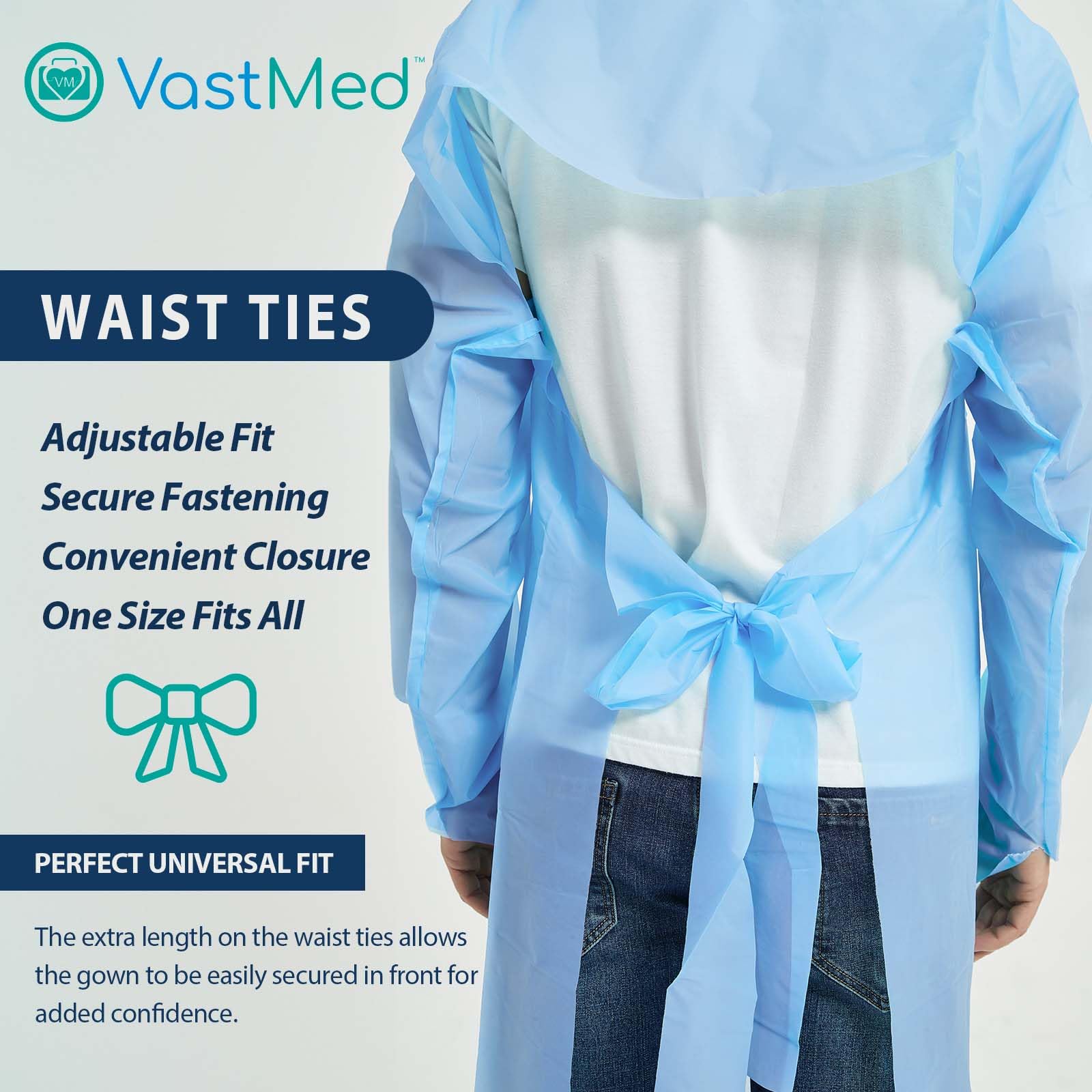 100PCs Dental Grade Disposable Isolation Aprons by VASTMED | One Size ...