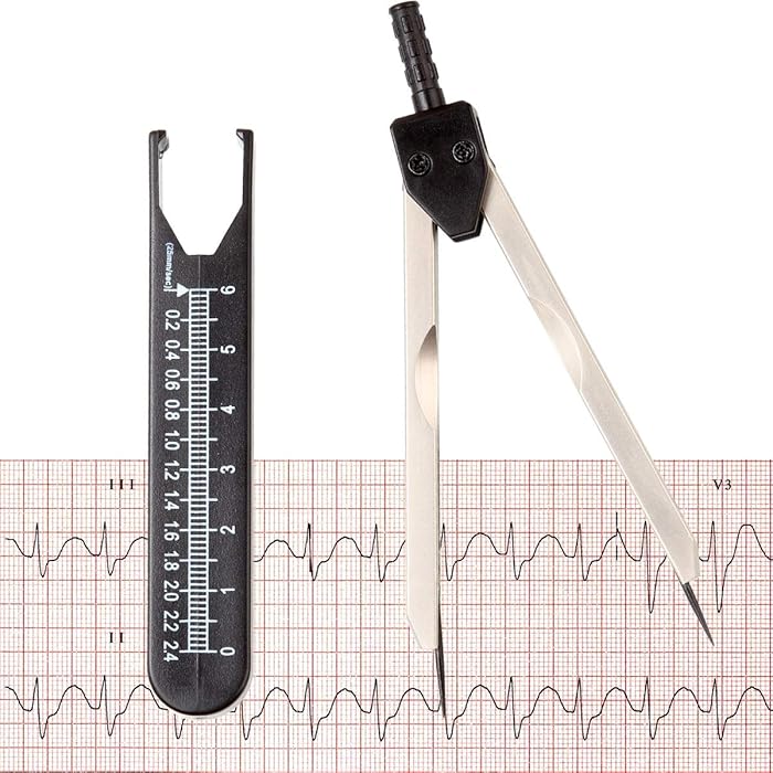 Buy EKG ECG Caliper Electrocardiogram Divider, Black ECG Calipers with ...