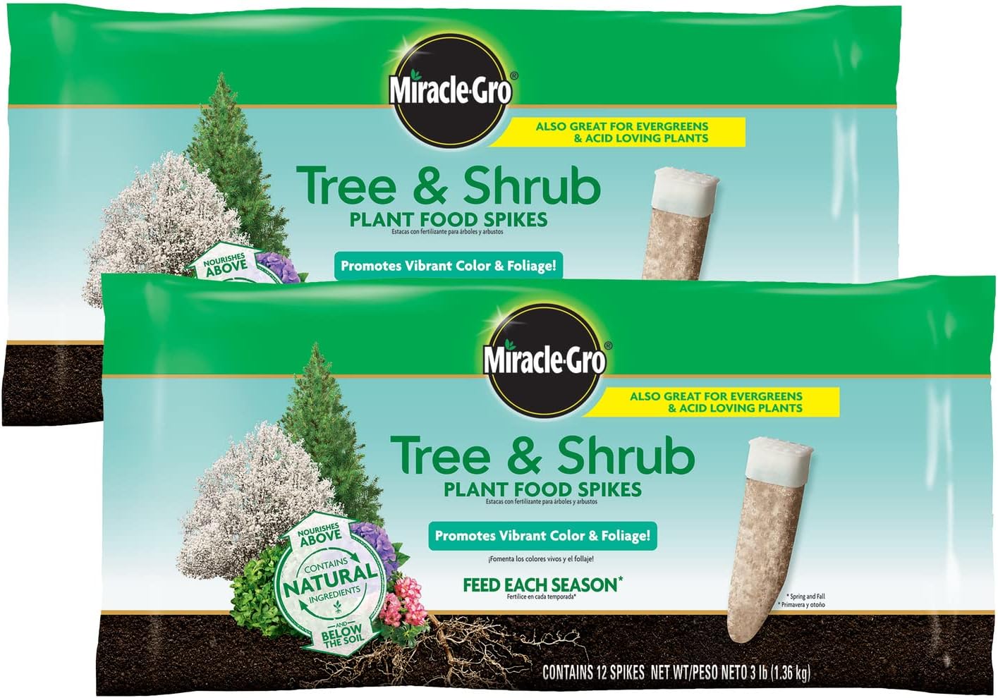 Amazon.com : Miracle-Gro Tree & Shrub Plant Food Spikes, 12 Spikes (2 ...