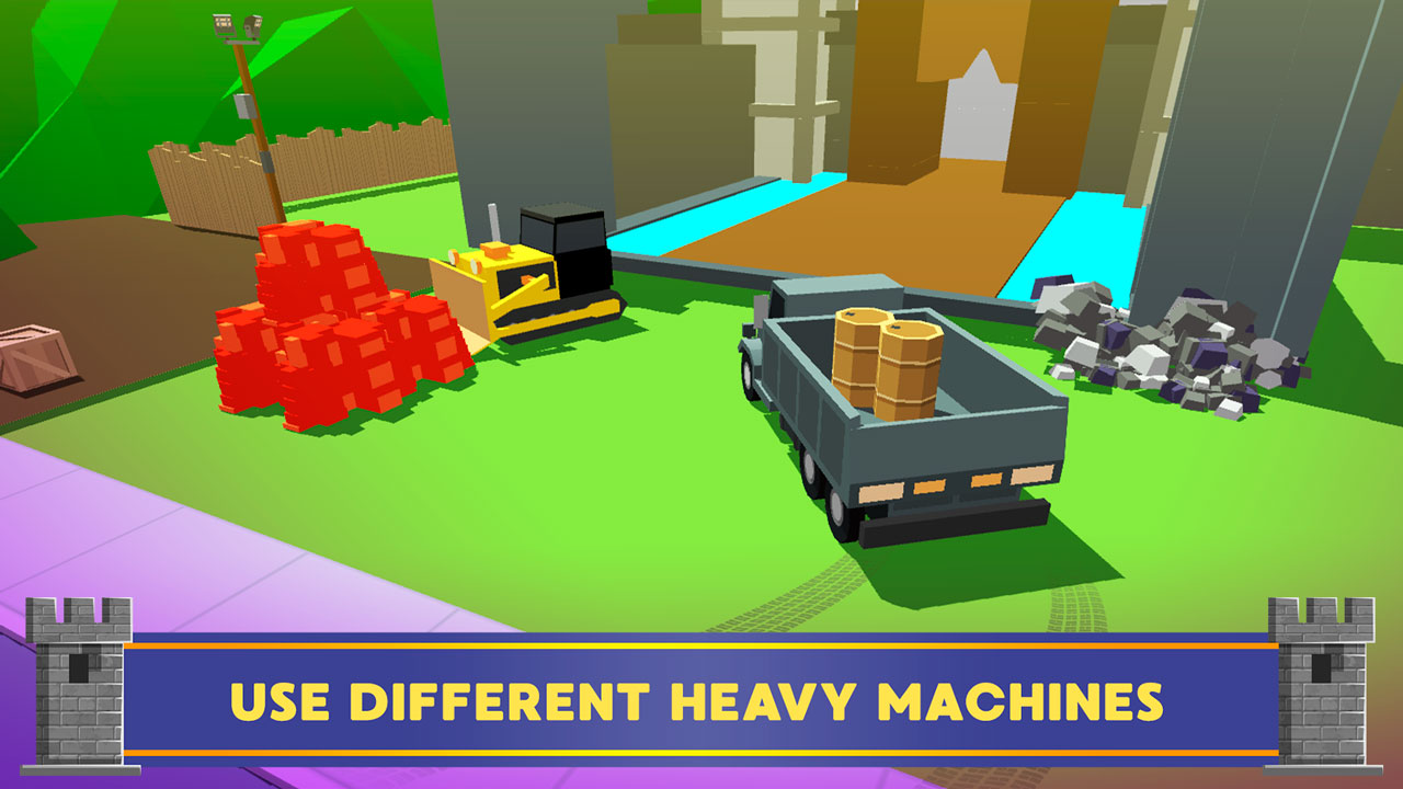Heavy Construction Crew: Blocky Castle Building Simulator For Boys And ...