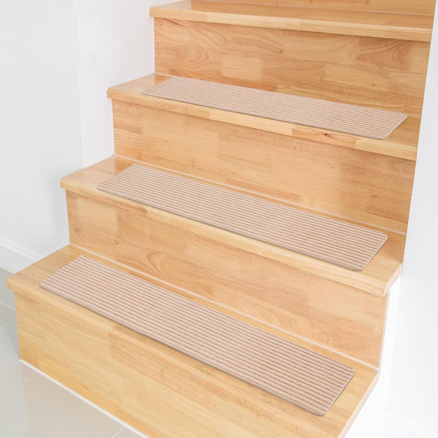 Lilyeriy 15pcs Self-adhesive Stair Pads Mats 8" x 30" Indoor Carpet ...