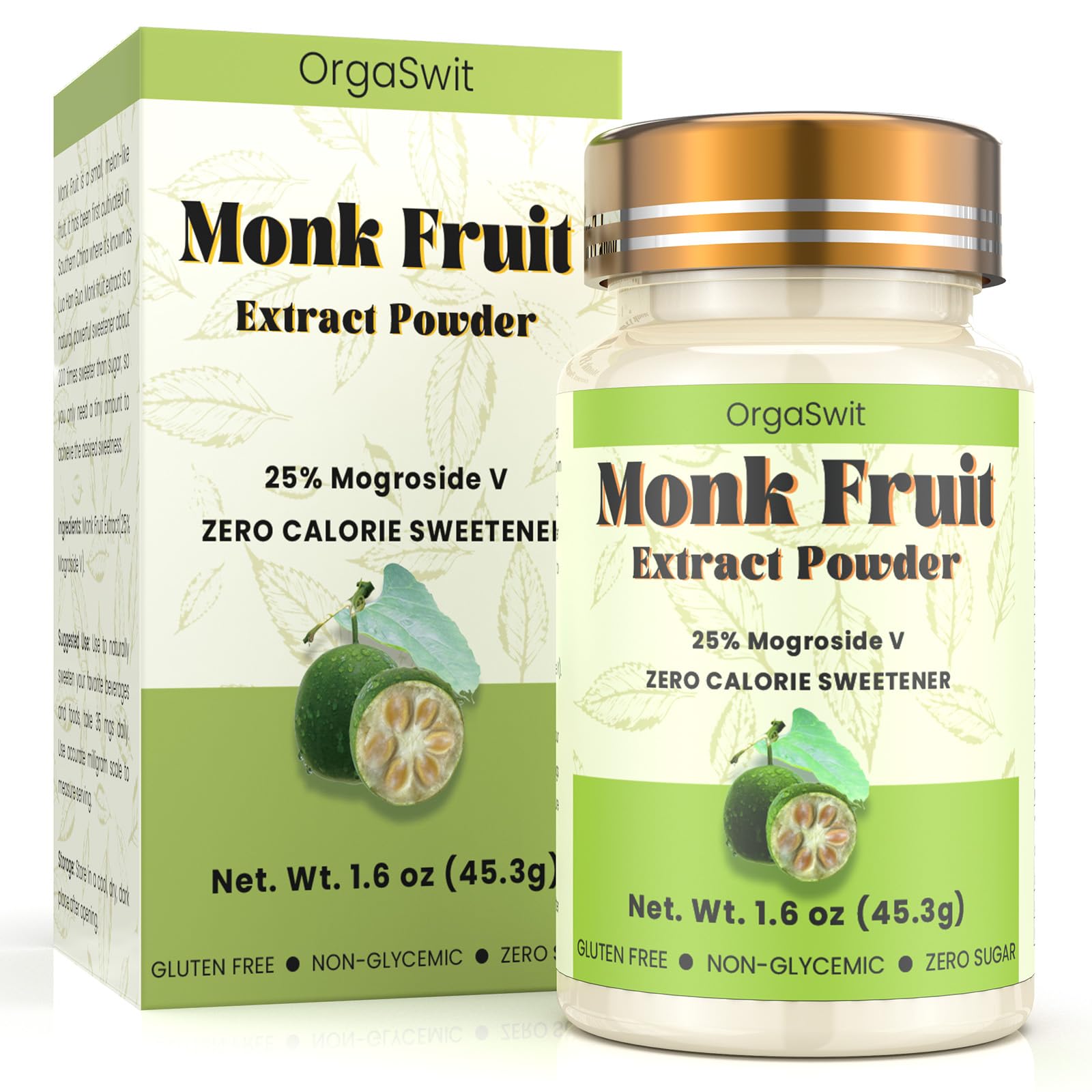 Amazon.com: 1.6 oz Organic Monk Fruit Extract Powder, 100% Pure Zero ...