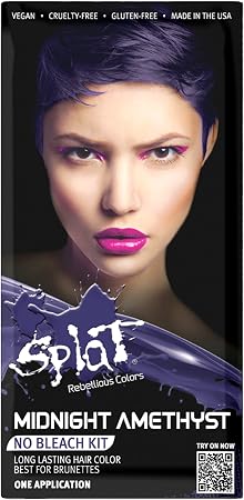 SPLAT Midnight Amethyst Hair Colouring Kit – Long Lasting Purple Dye ...