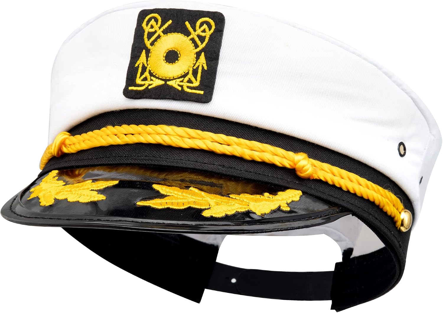 Amazon.com: Spooktacular Creations White Captain's Hat, Adult Captain's ...