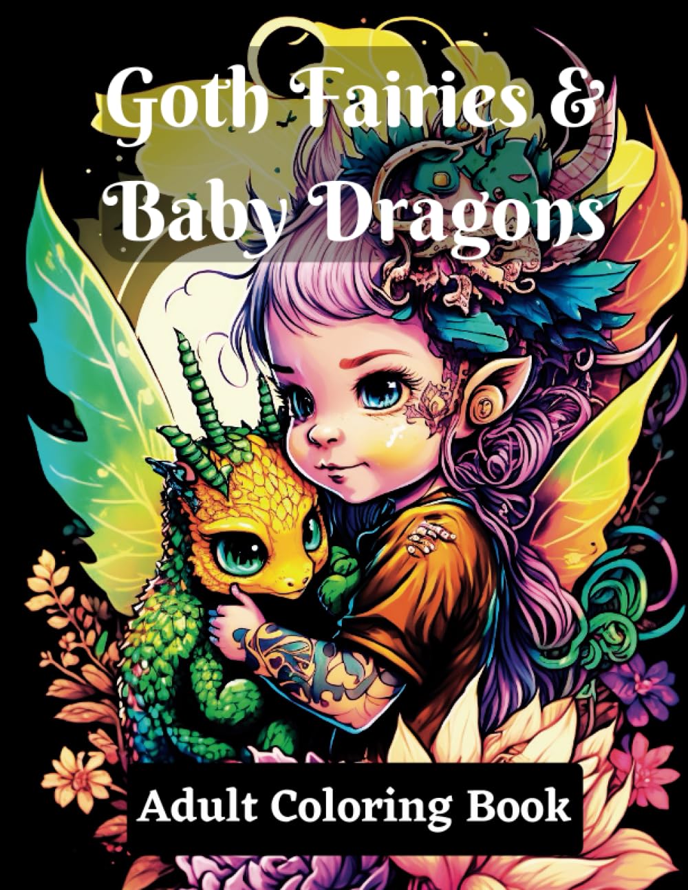 Amazon.com: Goth Fairies & Baby Dragons : Adult Coloring Book: Adorable ...