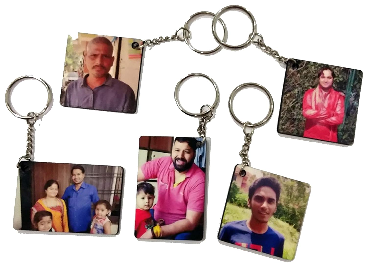 KHUSHI GIFTS MDF 5 Personalized Photo Key Chain (Multicolour) : Amazon ...