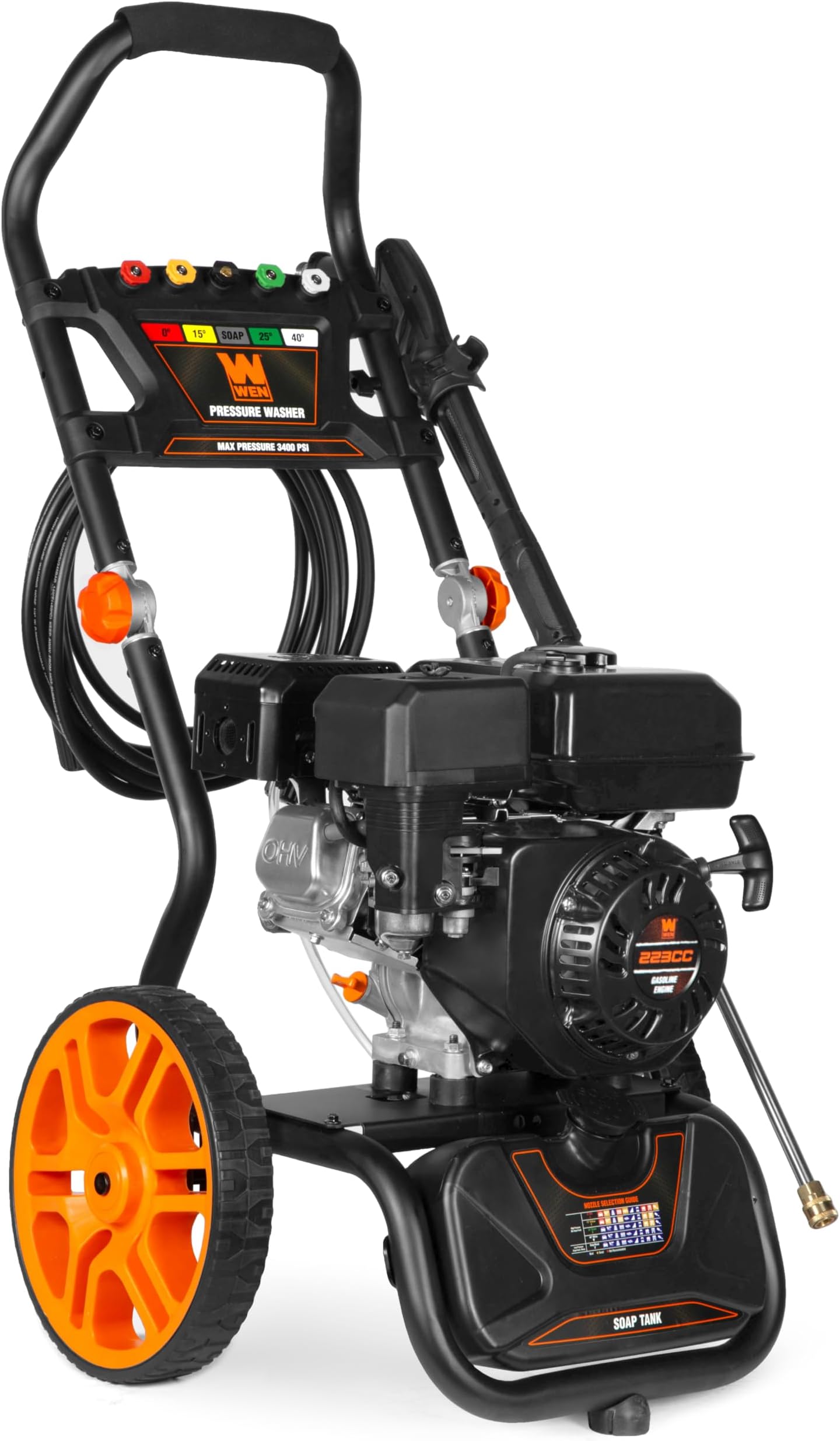 Amazon.com : WEN 3400 PSI Gas Pressure Washer with 223cc Engine, 2.7 ...