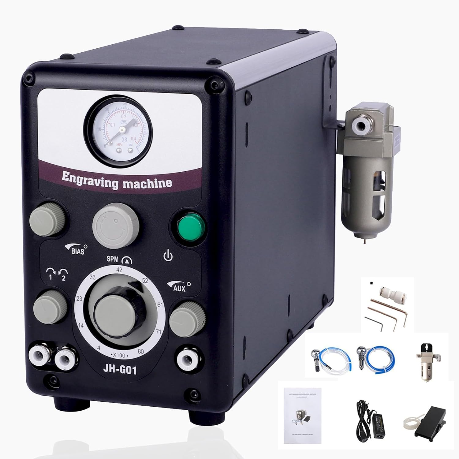 Amazon.com: Pneumatic Jewelry Engraver 400-8000 RPM Dual-Head Pneumatic ...