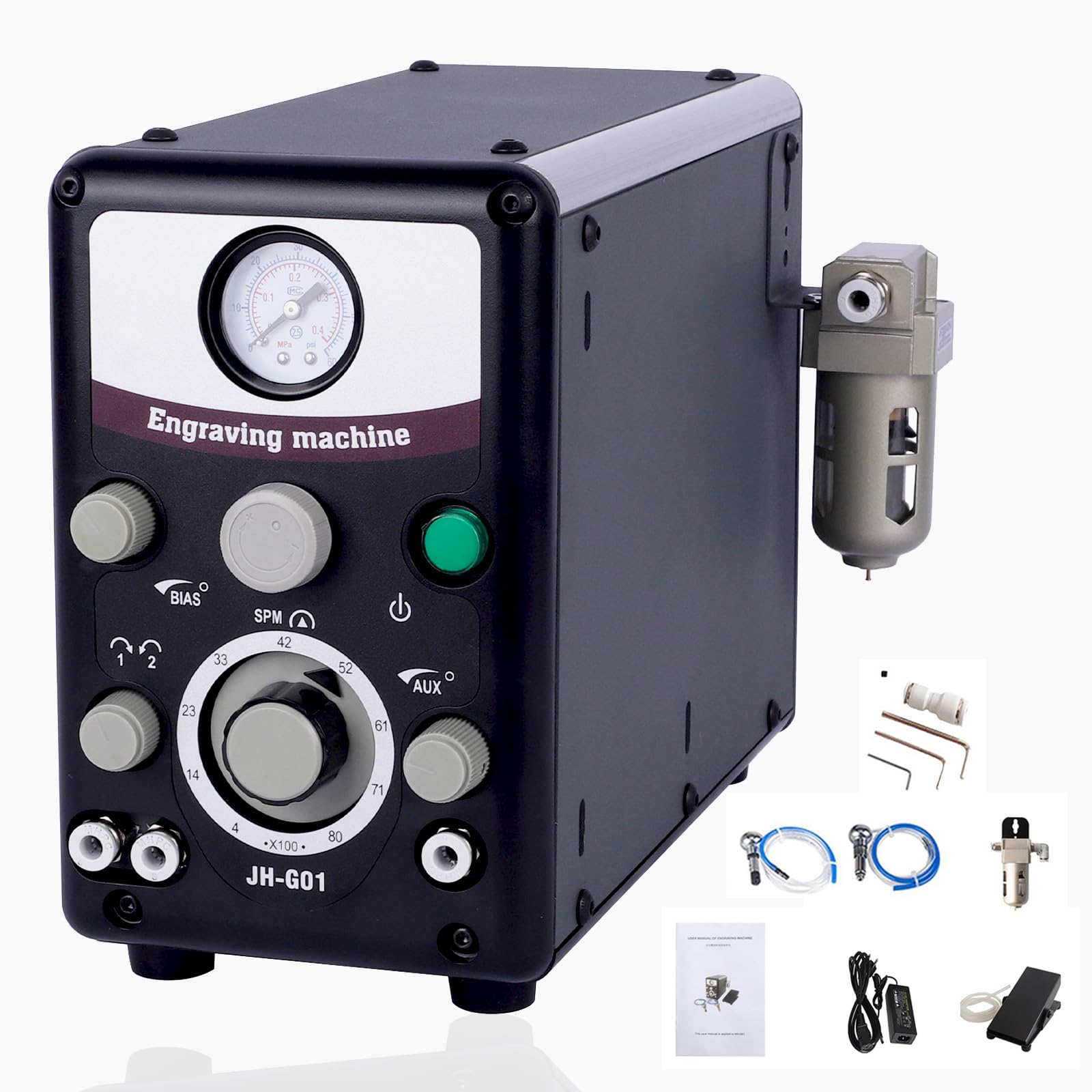 Amazon.com: Pneumatic Jewelry Engraver 400-8000 RPM Dual-Head Pneumatic ...