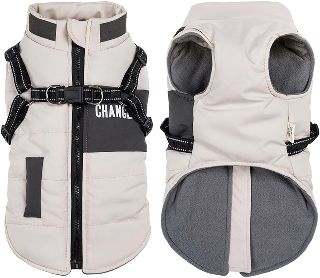 Poseca Dog Coat Jacket with Harness for Small and Medium Dogs ...
