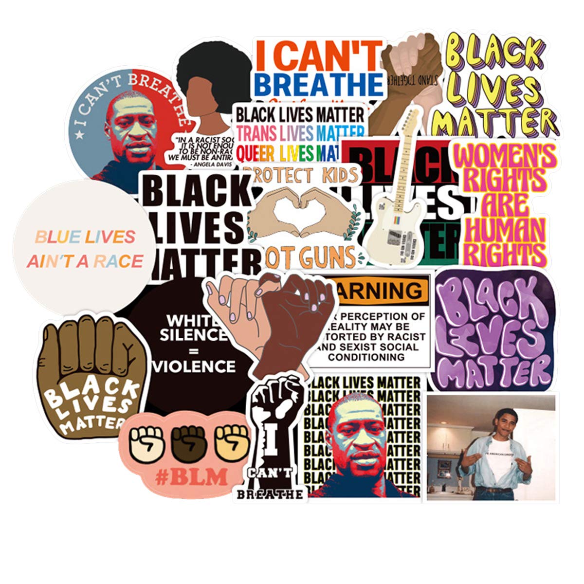 Black Lives Matter Stickers Black Rights Stickers 50pcs African ...