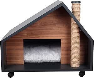 Amazon.com : PET-TURE Architecture for Pets Terrace - Cat House with ...
