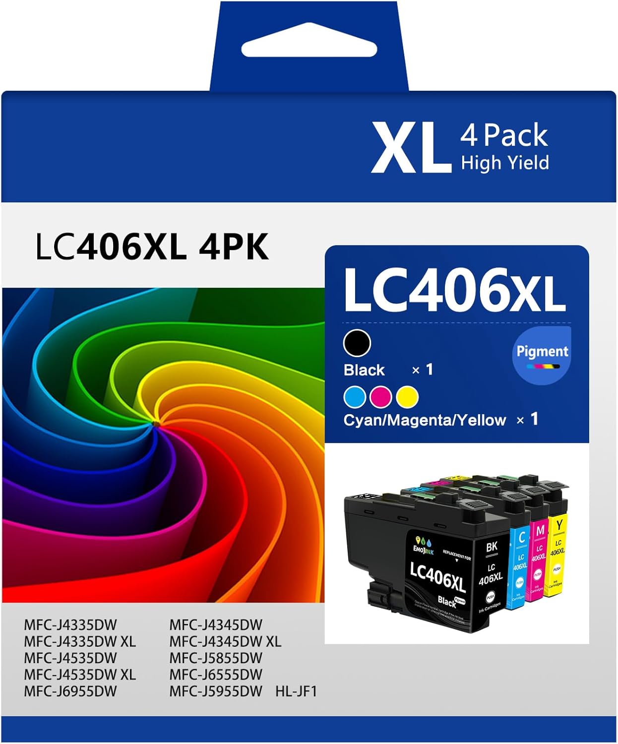 Amazon.com: LC406XL Ink Cartridges for Brother Printer MFC-J4335DW MFC ...
